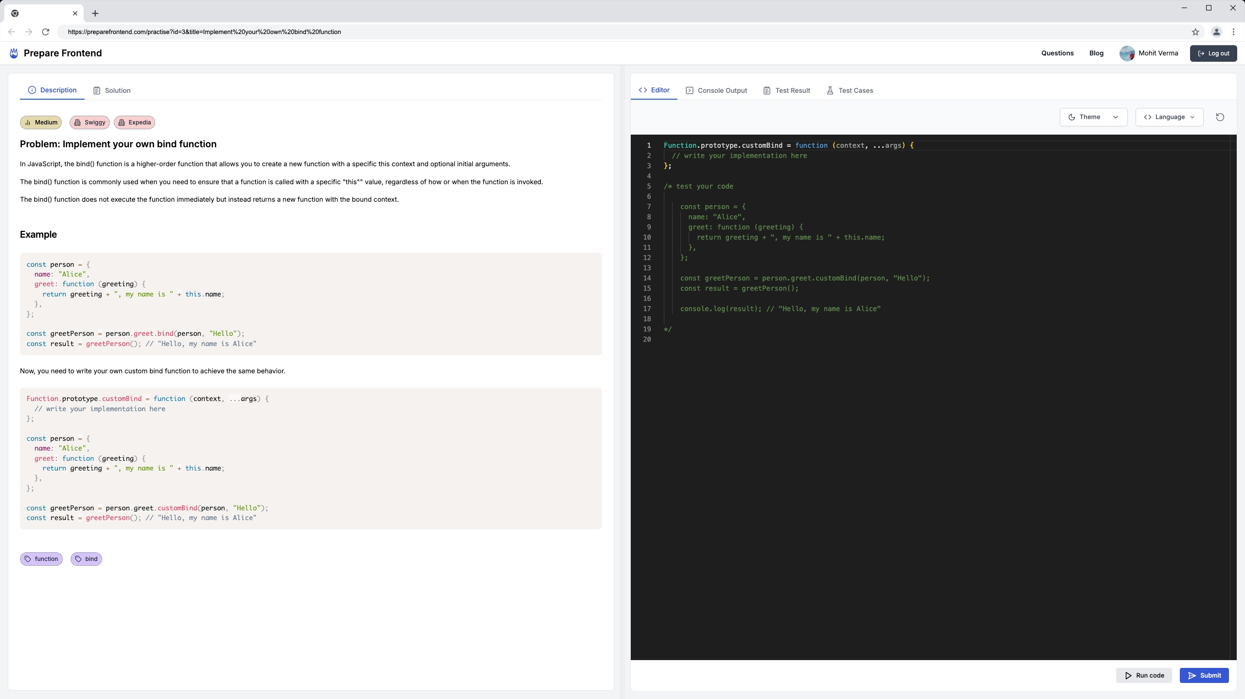 Preparefrontend Platform For Your Frontend Interview Preparation